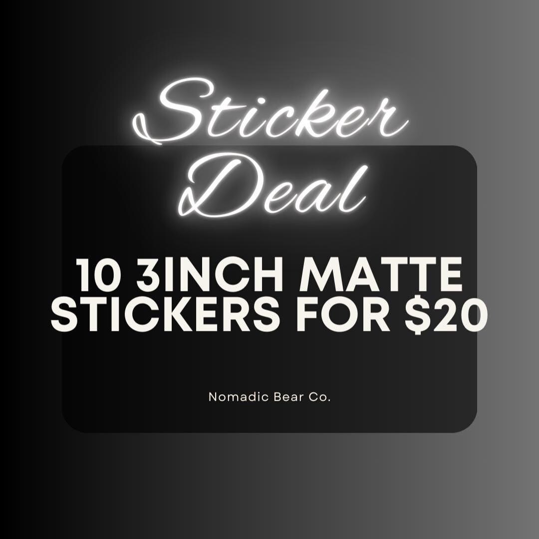 10 Matte Stickers for 20.00- Mix and Match Vinyl Sticker Bundle, Choose ...