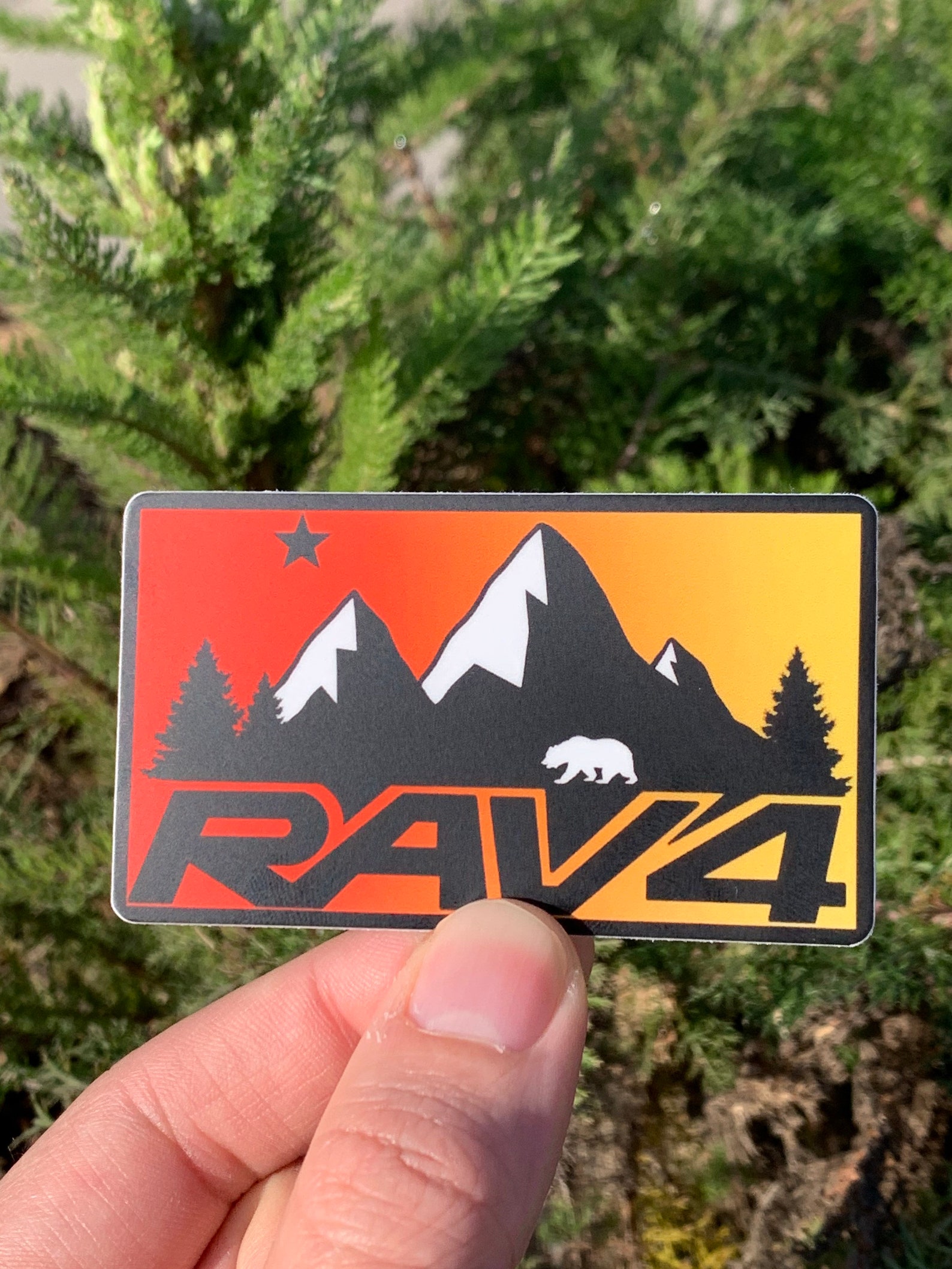 Toyota RAV4 Sticker, Toyota RAV4 Tri-color Sticker, RAV4 Sticker ...