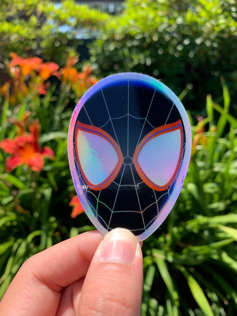 Miles Morales Spider-man Holographic Sticker Spider-man | Etsy