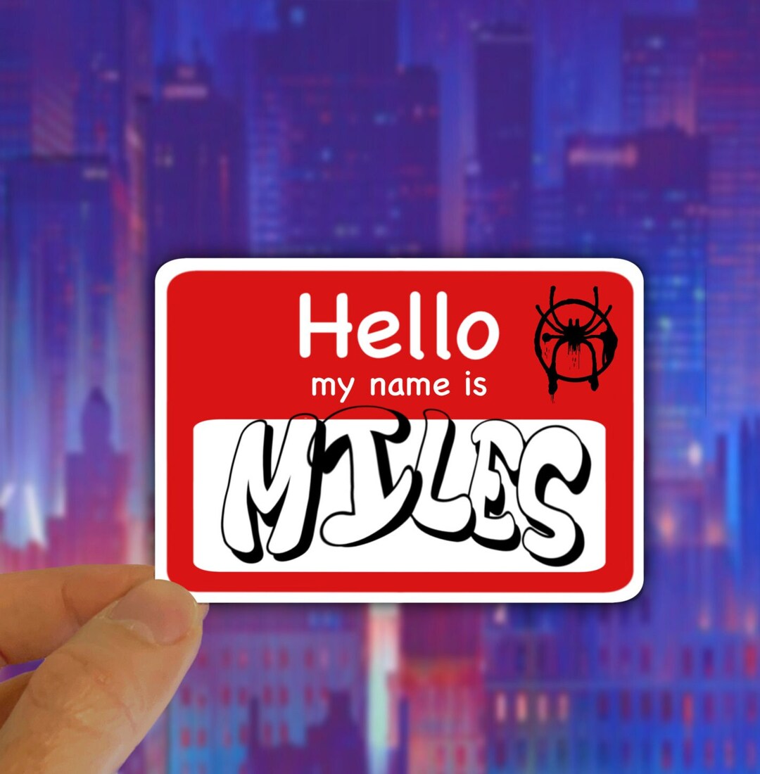 Miles Morales Spider Man Spider Verse Marvel Disney Name - Etsy