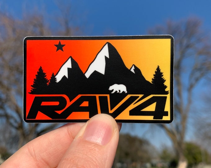 Toyota RAV4 Sticker Toyota RAV4 Tri-color Sticker RAV4 - Etsy