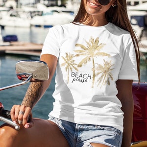 Palm Tree Tshirt Palm Beach Chic Beach Tshirt Beach Lovers Gift ...