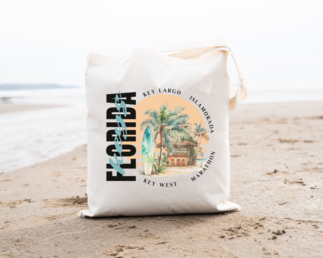 Florida Keys Tote Bag, Florida Keys Gift, Florida Keys Trip, FL Beach ...