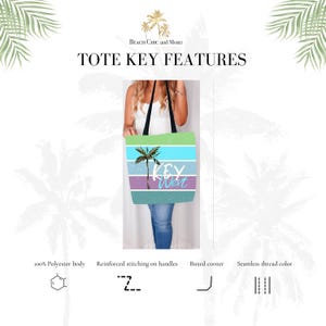 Key West Tote Bag Key West Gift Florida Keys Souvenir FL Tropical Beach ...