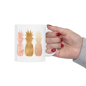 Pineapple Mug, Pineapple Coffee Mug, Pineapple Gift, Coastal Decor ...