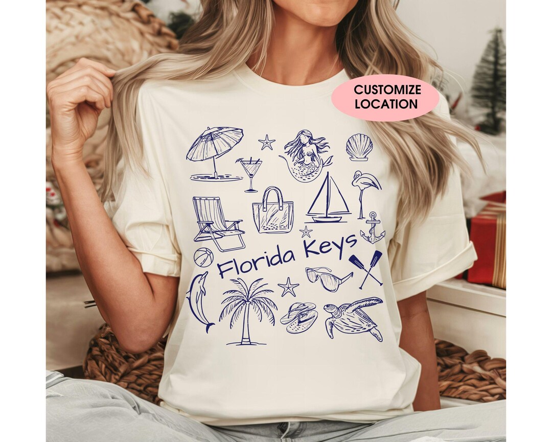 Florida Keys Shirt Key West T-shirt Islamorada Tshirt Florida Beach T ...