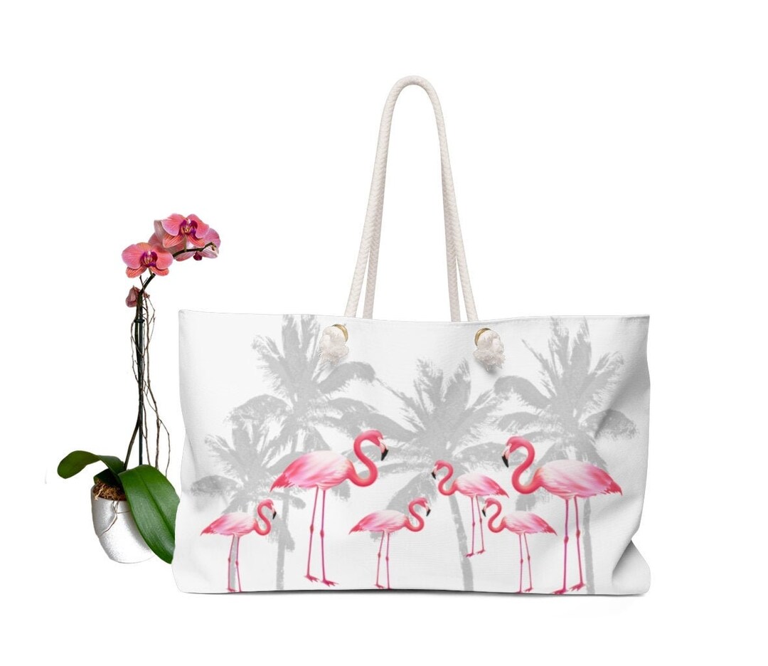 Flamingo Weekender Bag, Duffle Bag, Flamingo Tote Bag, Beach Bag ...