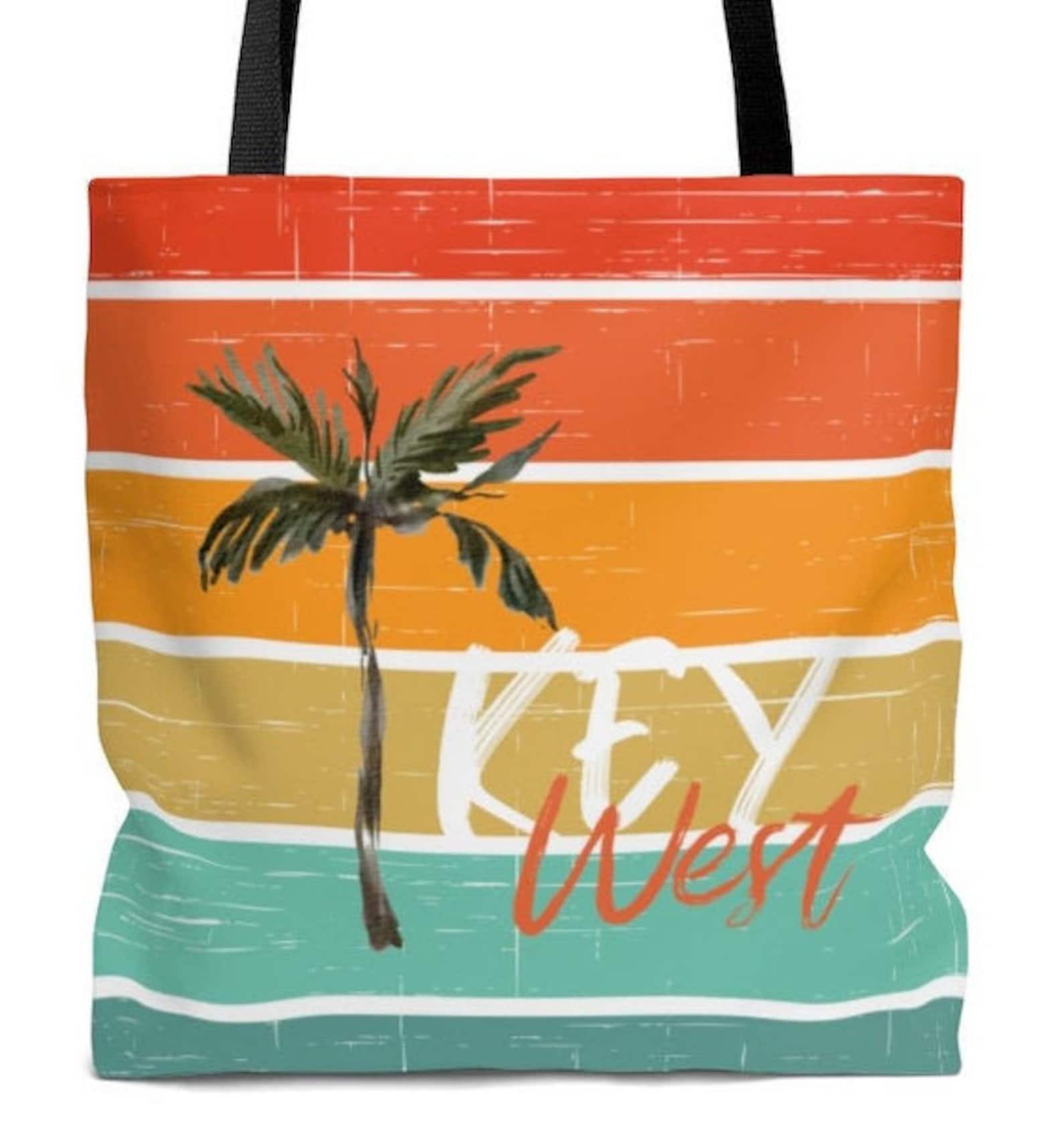 Key West Tote Bag Key West Gift Florida Keys Souvenir FL Tropical Beach ...