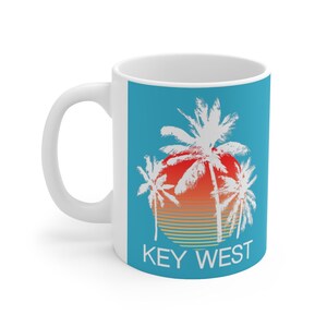 Key West Mug Key West Florida Gift Florida Keys Souvenir Palm Tree Mug ...