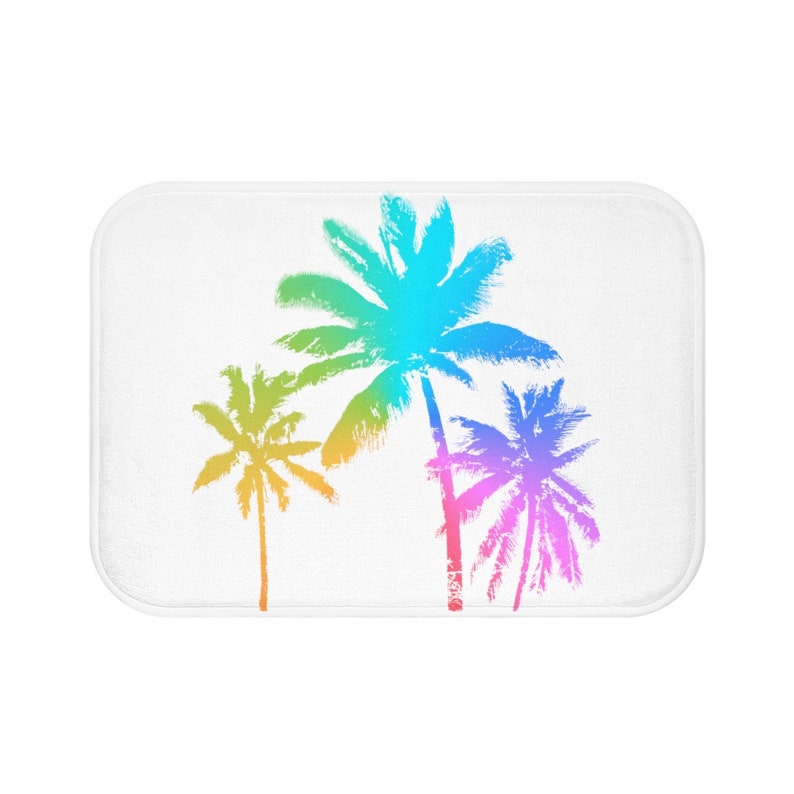 Palm Tree Decor Bath Mat Beach Decor Coastal Decor Beach - Etsy