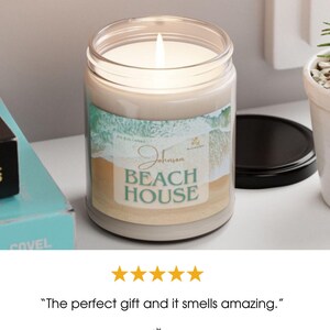 Beach House Candle Custom Ocean Candle Beach House Decor Personalized ...