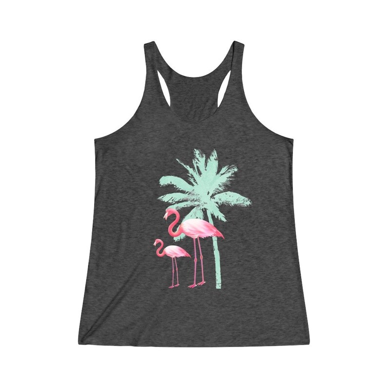 Flamingo Shirt Pink Flamingo Triblend Tank Top Gift for - Etsy