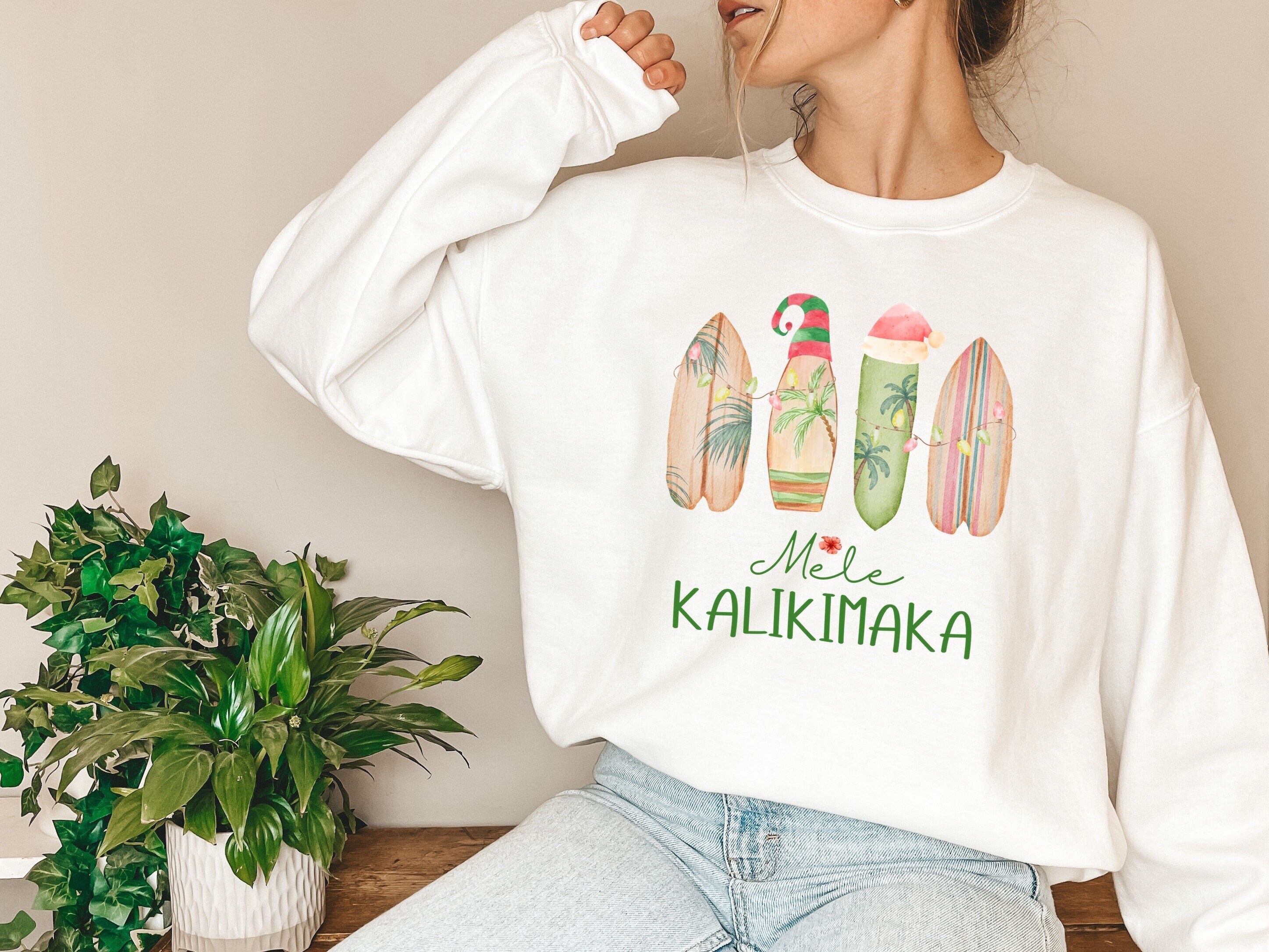 Mele Kalikimaka Sweatshirt Hawaiian Christmas Sweatshirt Tropical ...