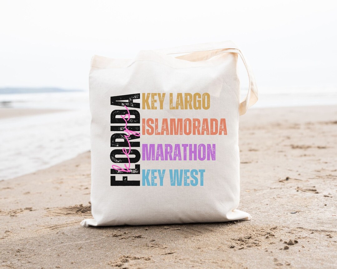 Florida Keys Tote Bag Key West Gift Florida Keys Marathon Tote Key ...