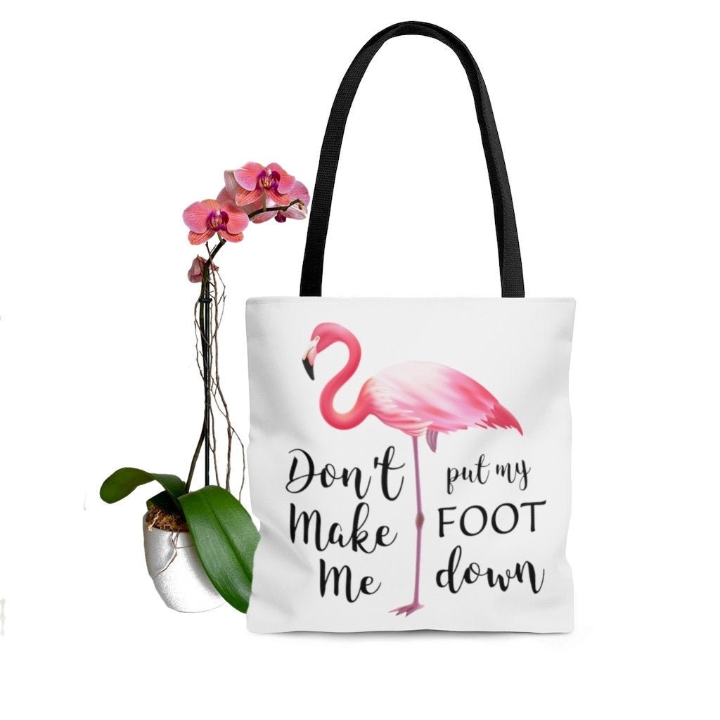 Flamingo Tote Bag Flamingo Beach Bag Pink Flamingo Beach Tote Summer ...