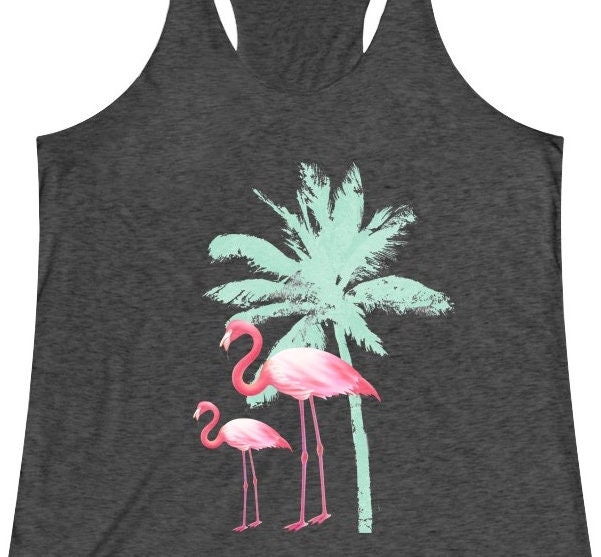 Flamingo Shirt Pink Flamingo Triblend Tank Top Gift for - Etsy