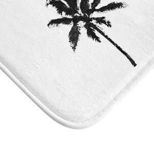 Palm Tree Bath Mat Beach Decor Coastal Decor Beach Bath Rug - Etsy
