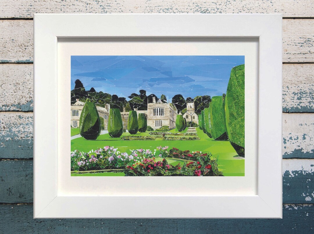 Lanhydrock Cornwall, Paper Collage Art Print, Junk Mail Art - Etsy UK