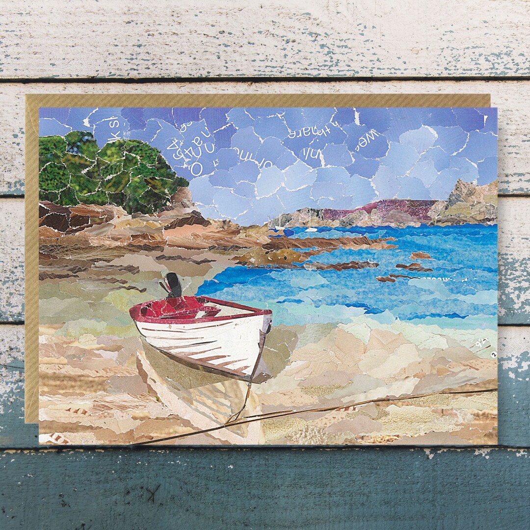 Bryher, Isles of Scilly, Paper Collage Art Print Card - Etsy
