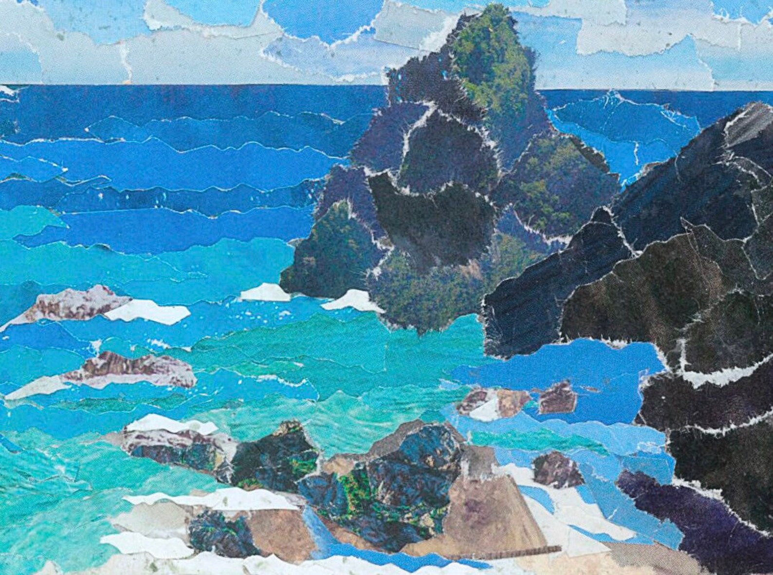 Kynance Cove Cornwall Beach Collage Art Print. | Etsy