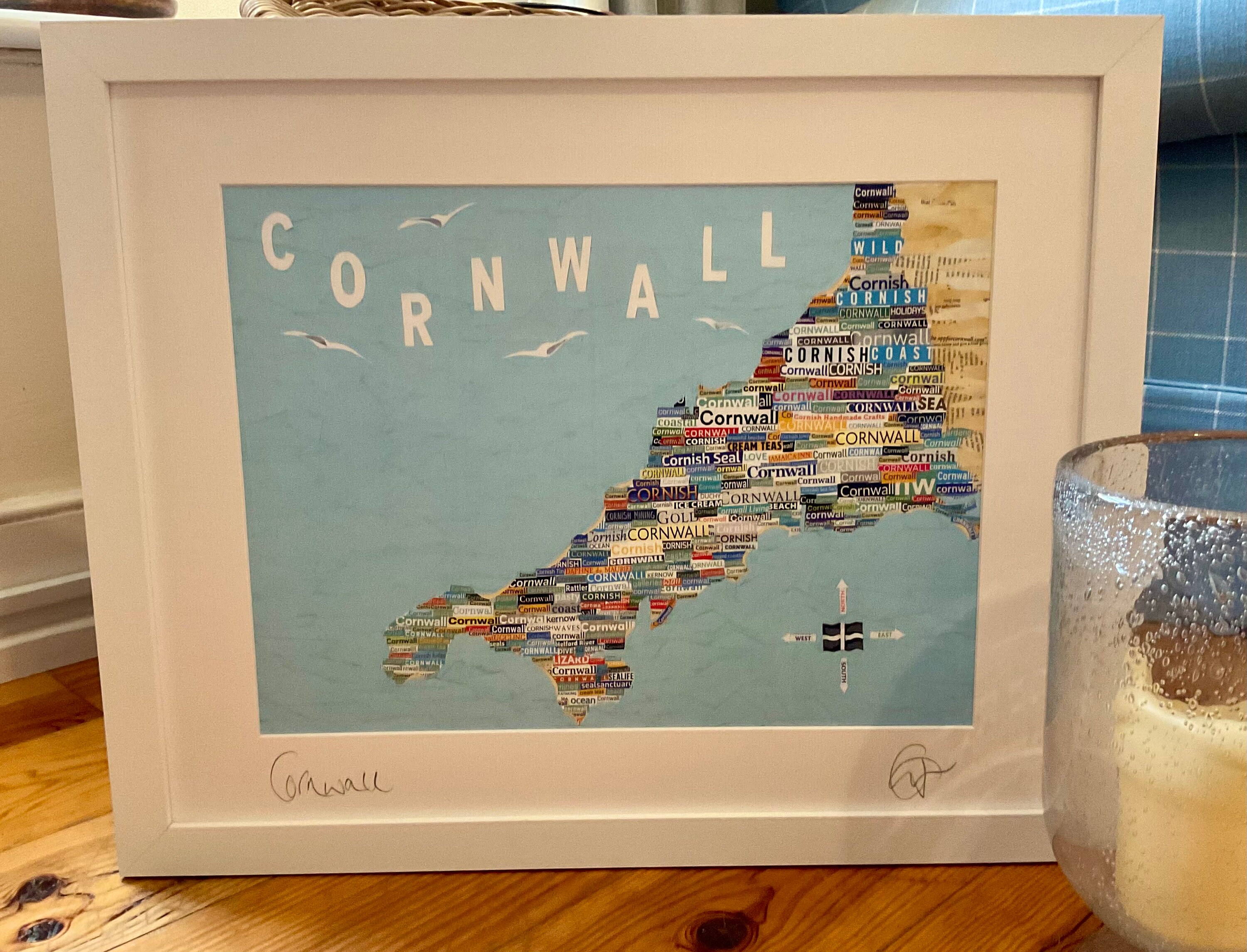 Map of Cornwall Paper Collage Art Print Junk Mail Art | Etsy UK