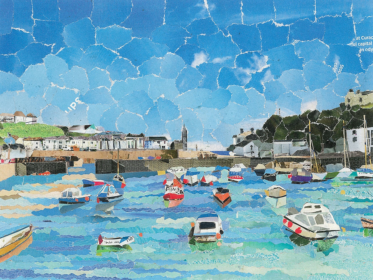 Cornwall Cards Blank Greeting Cards Paper Collage Art - Etsy UK