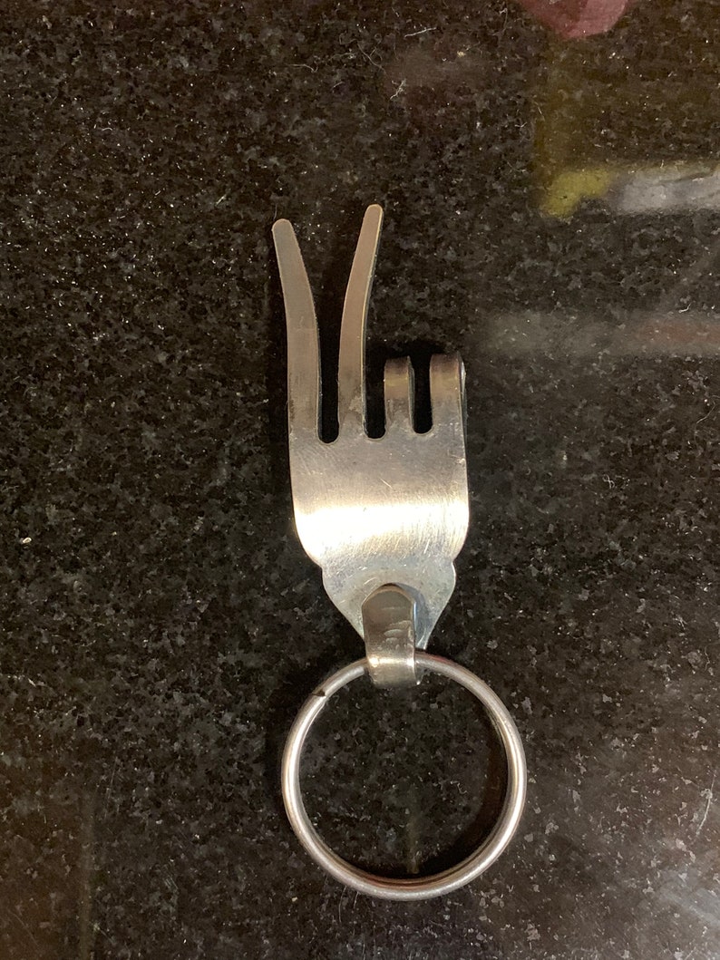 Fork Peace Sign Keyring up Cycled Vintage Cutlery - Etsy