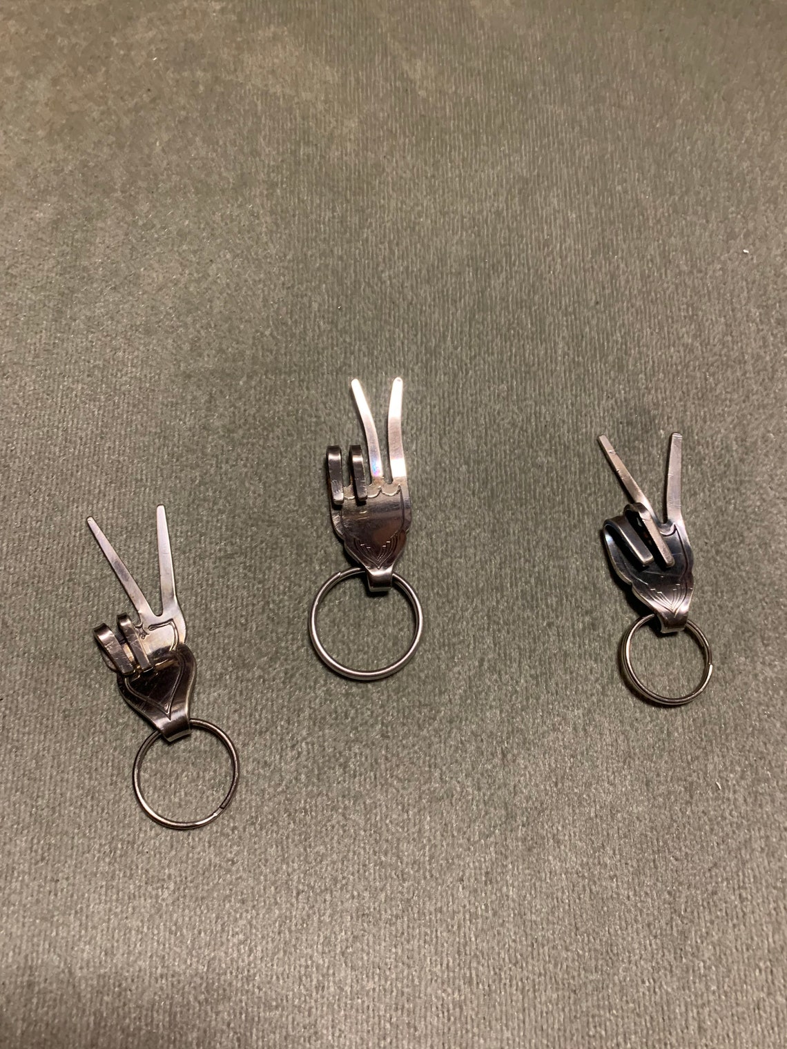 Fork Peace Sign Keyring up Cycled Vintage Cutlery - Etsy