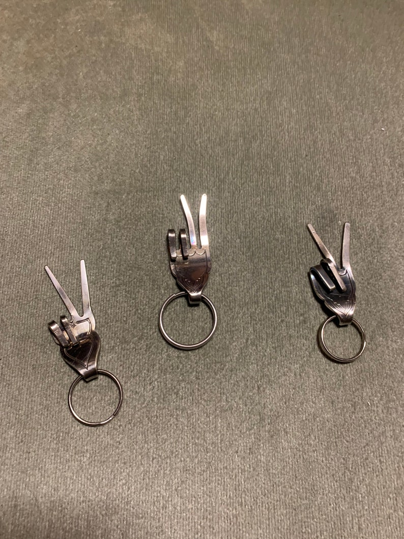 Fork Peace Sign Keyring up Cycled Vintage Cutlery - Etsy