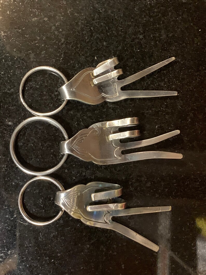 Fork Peace Sign Keyring up Cycled Vintage Cutlery - Etsy