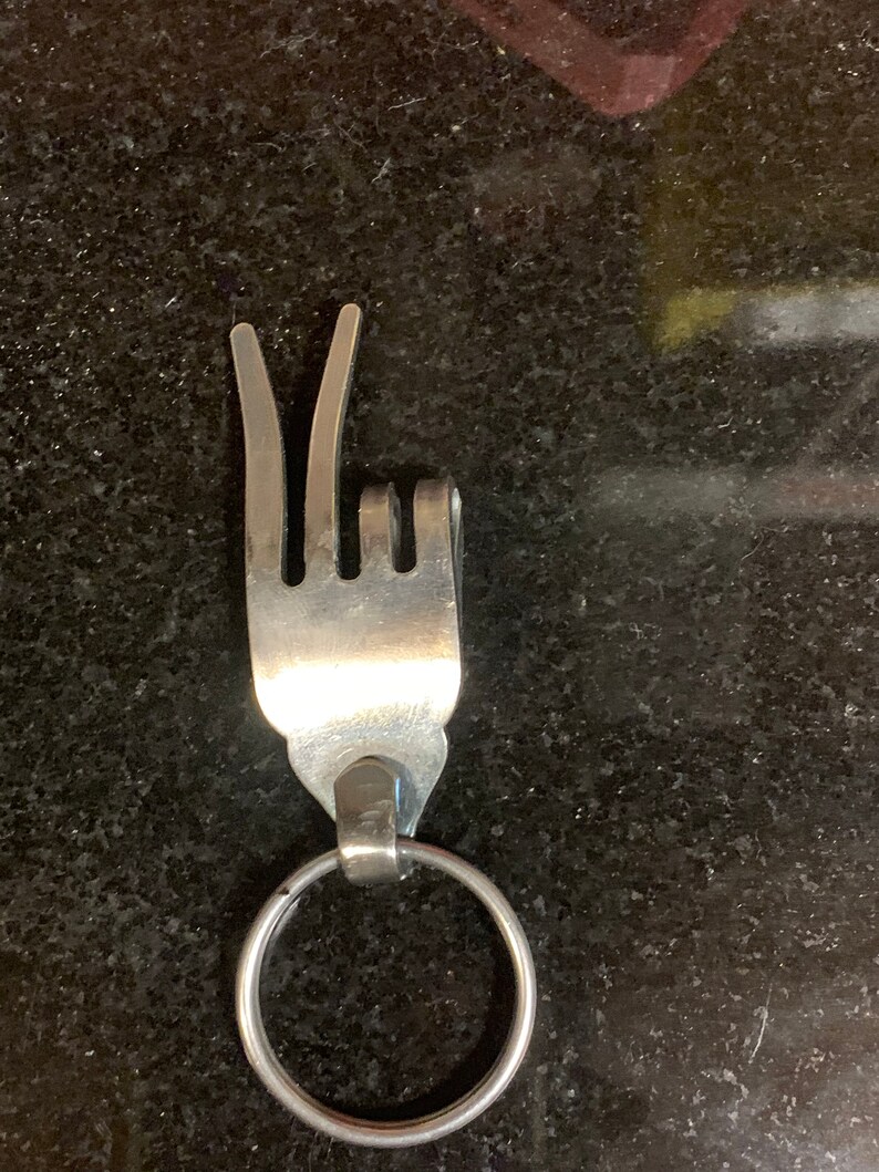 Fork Peace Sign Keyring up Cycled Vintage Cutlery - Etsy
