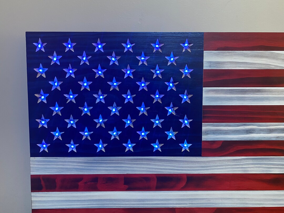 Custom Lighted American Flag - Etsy