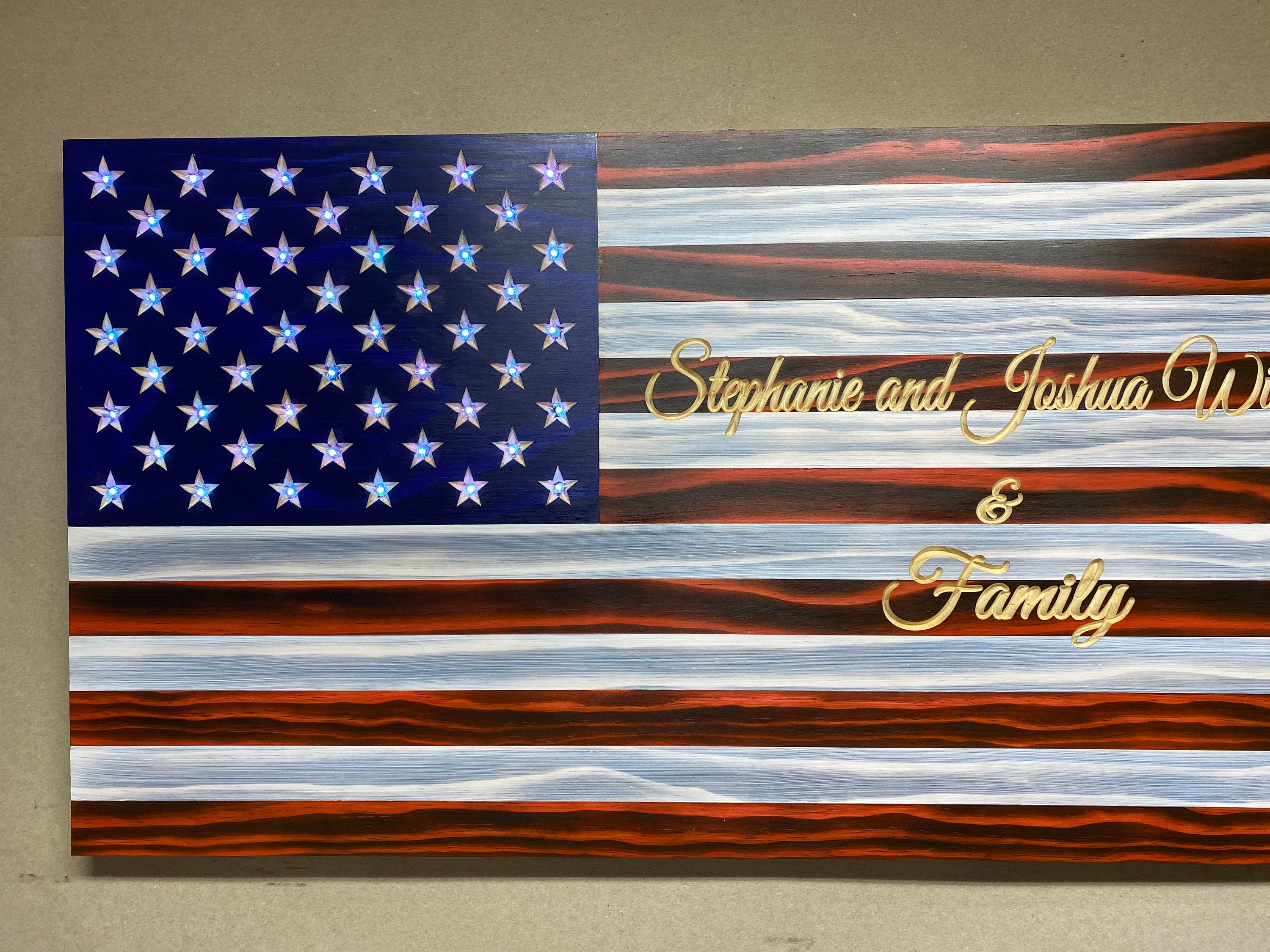 Custom Lighted American Flag - Etsy