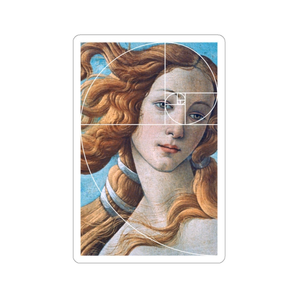 Fibonacci Sequence Birth of Venus Sticker | Golden Ratio Decal | Sandro ...