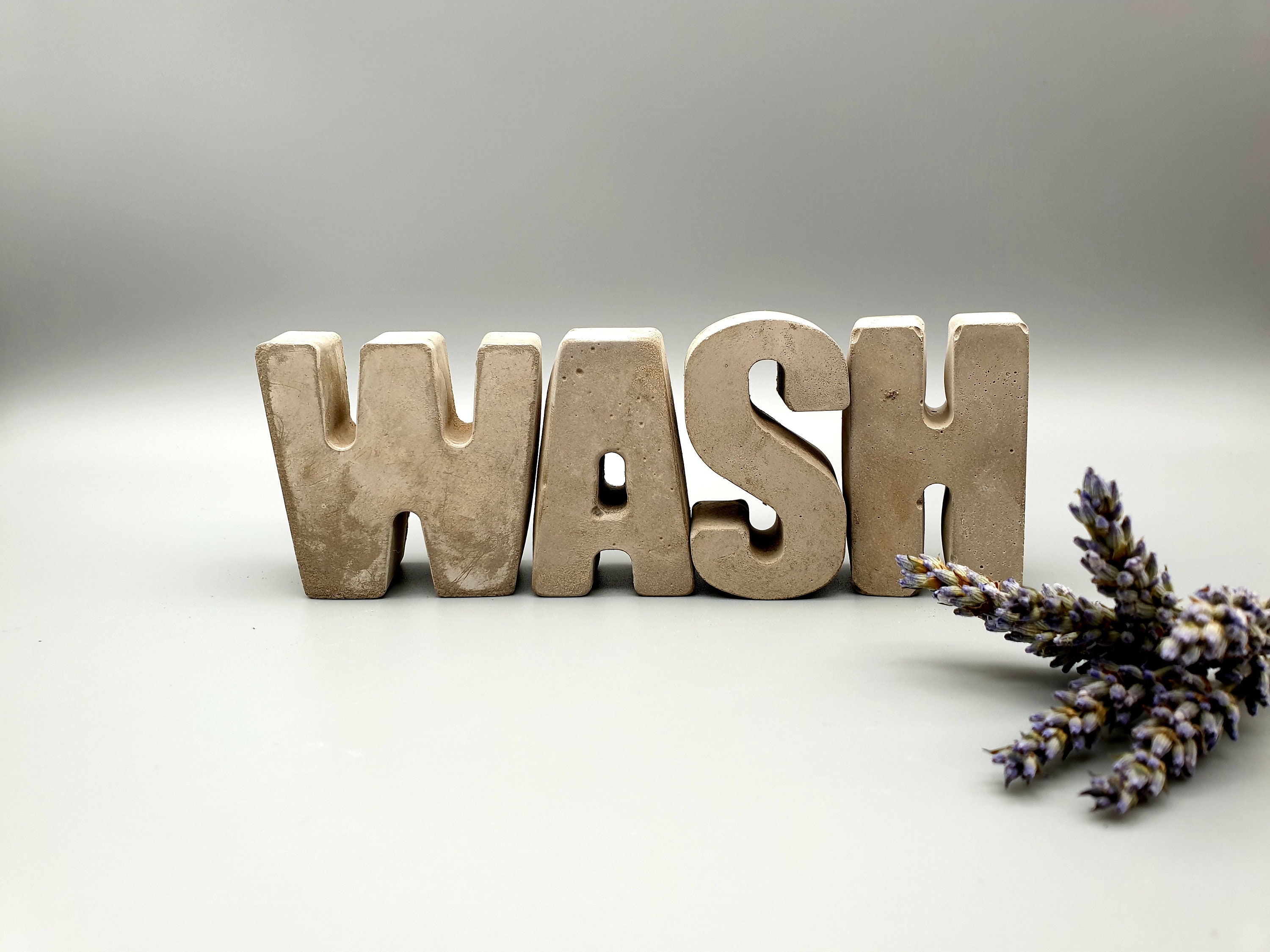 Wash Concrete Words Stand Up Letters Gift for Her Gifts | Etsy