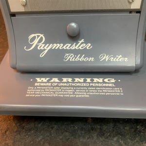 Vintage 1960's Paymaster Ribbon Writer Mint, Mint Condition.. - Etsy