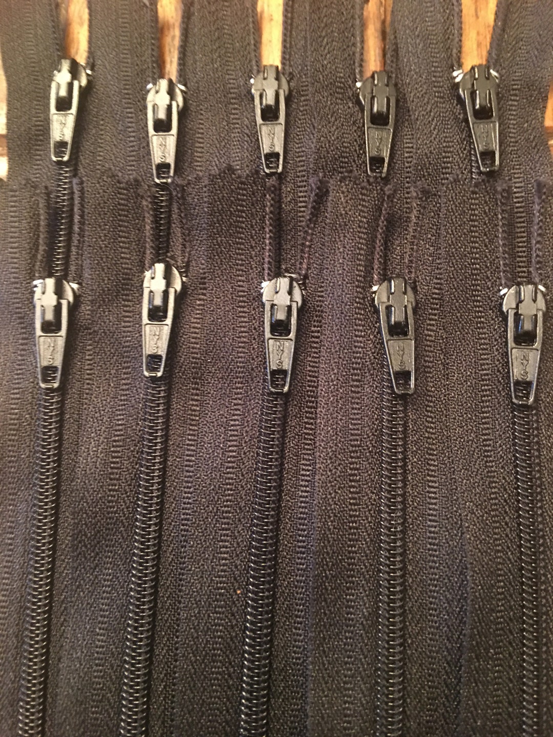 10 - 5" Closed Bottom Deepest Brown Zippers First Quality Great Price ...
