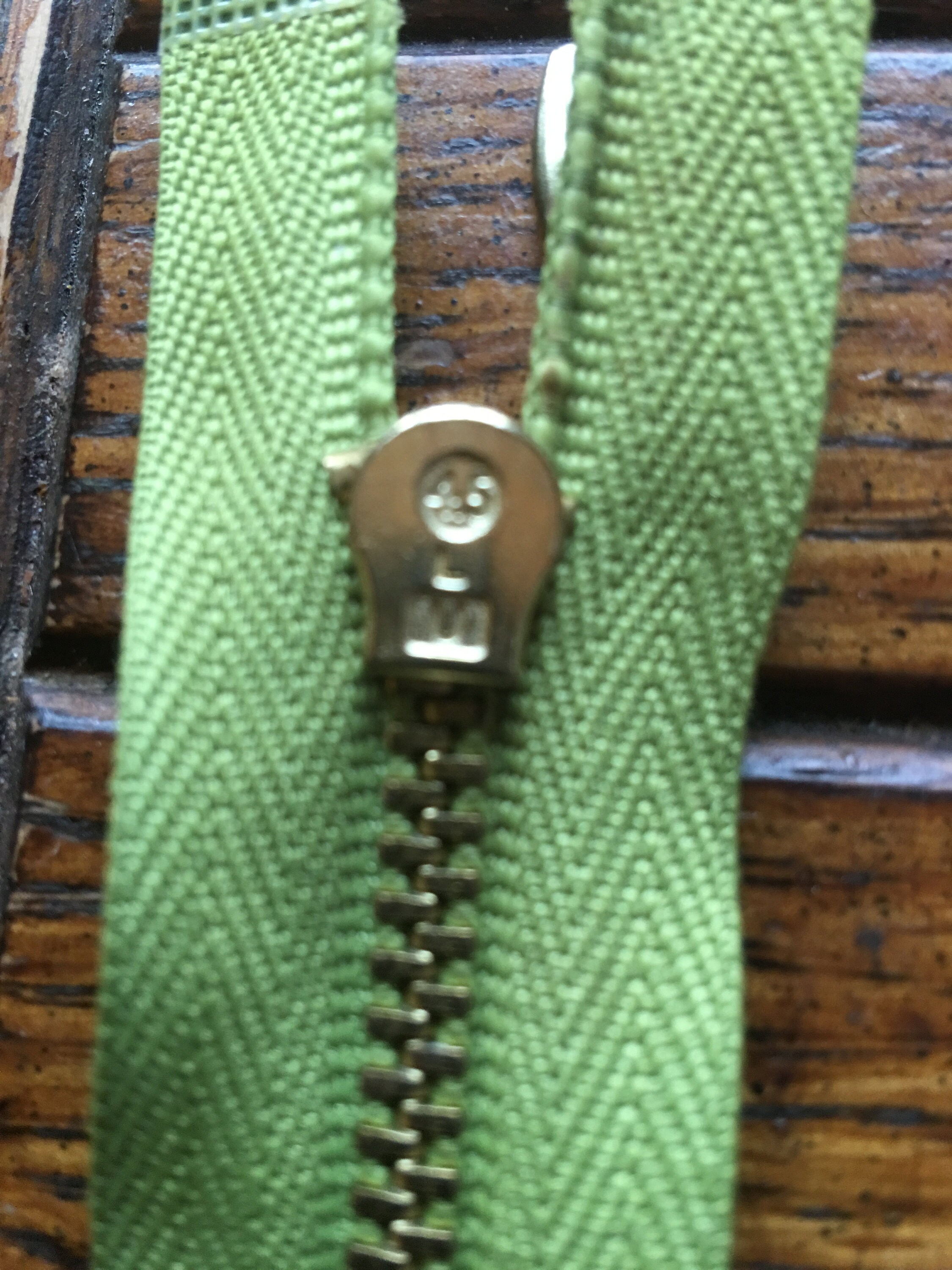 20 Inch Spring Green Zipper w/4.5 Solid Brass Teardrop Pull | Etsy