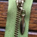20 Inch Spring Green Zipper W/#4.5 Solid Brass Teardrop Pull ...