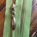 20 Inch Spring Green Zipper W/#4.5 Solid Brass Teardrop Pull ...