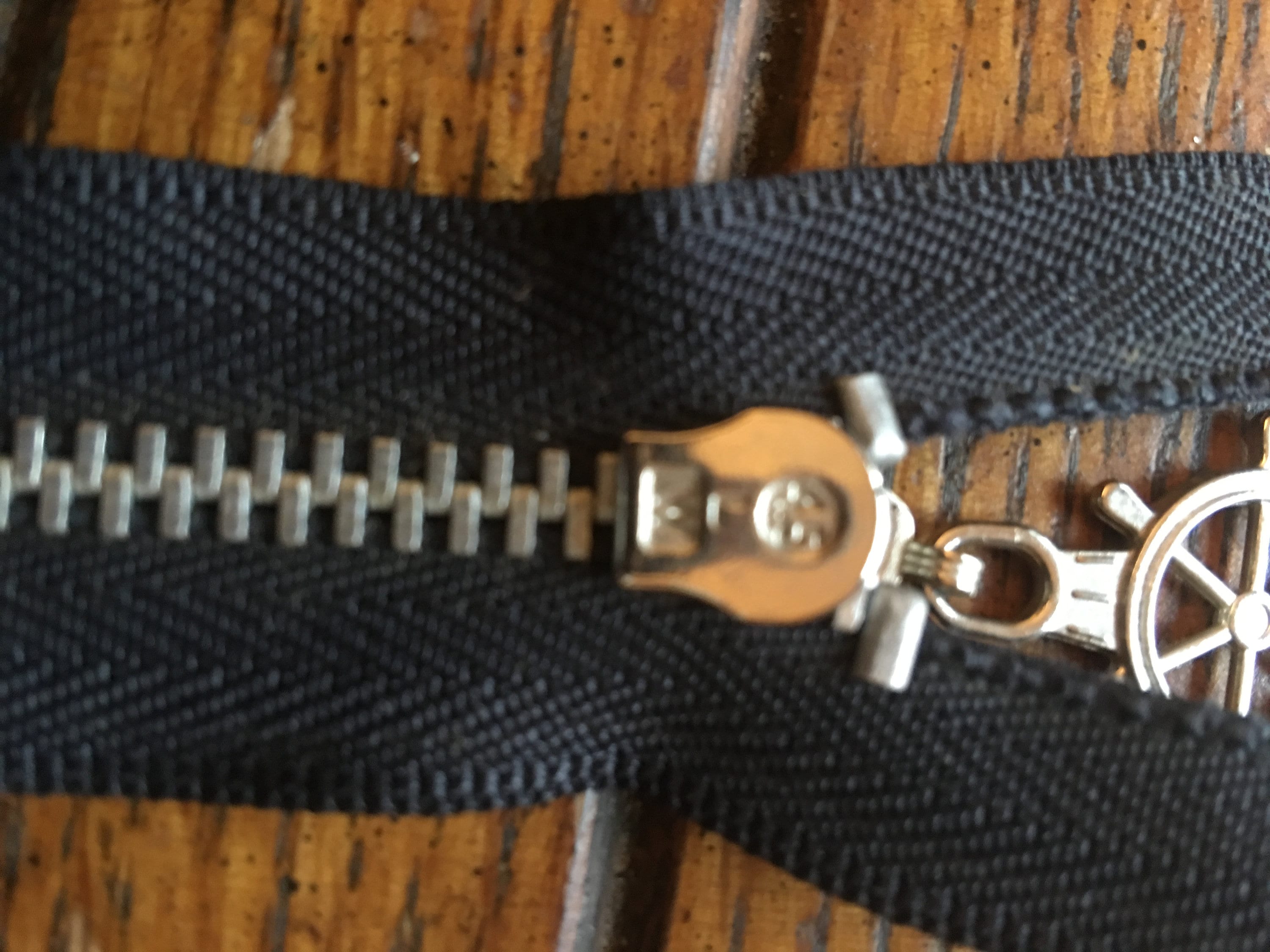 15 Inch Separating Zipper W/ Special Nautical Pull Rare Pull | Etsy