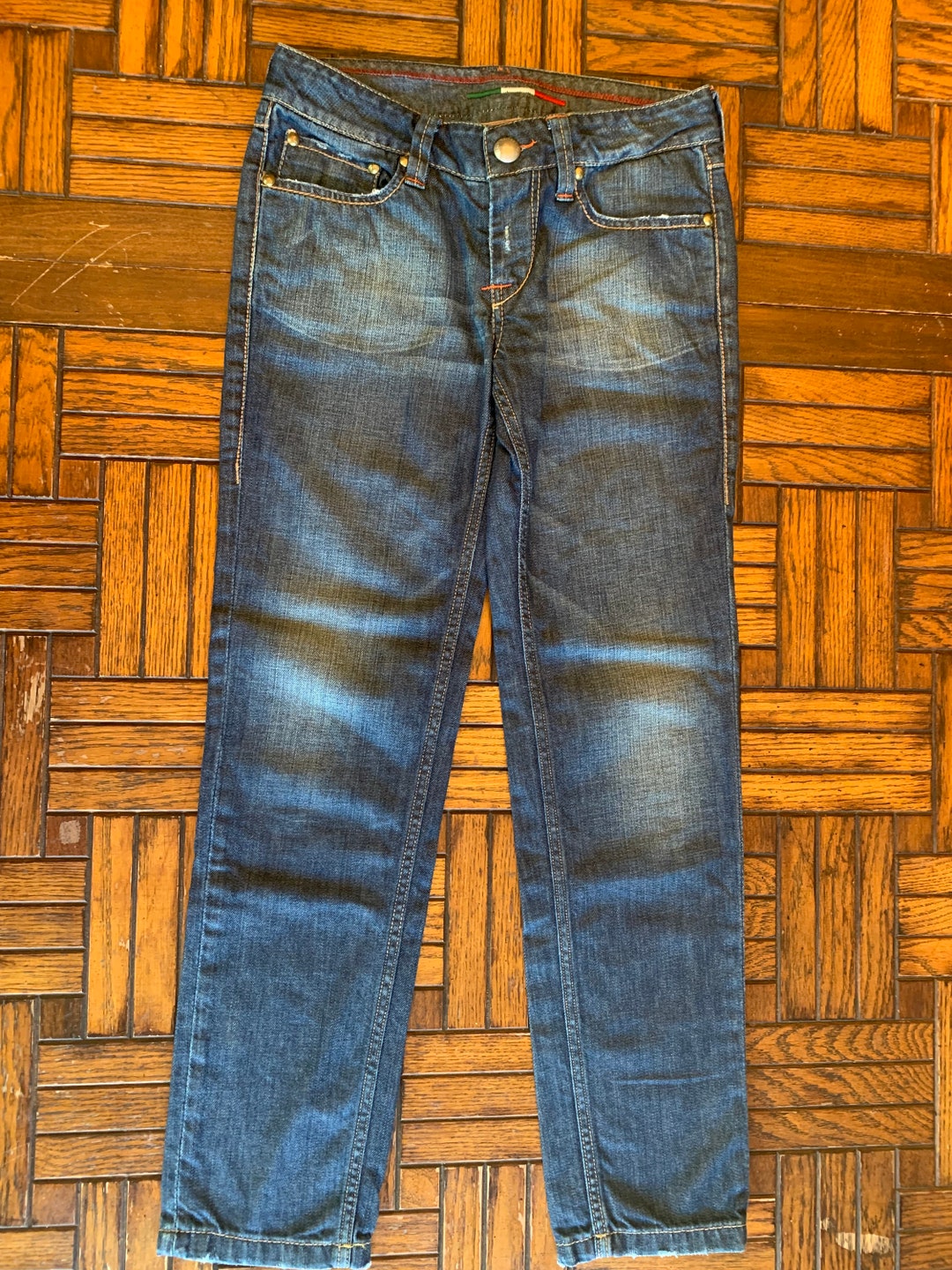 Vintage Low Rise Jeans made in Italy 100% Cotton FREE SHIPPING Great ...