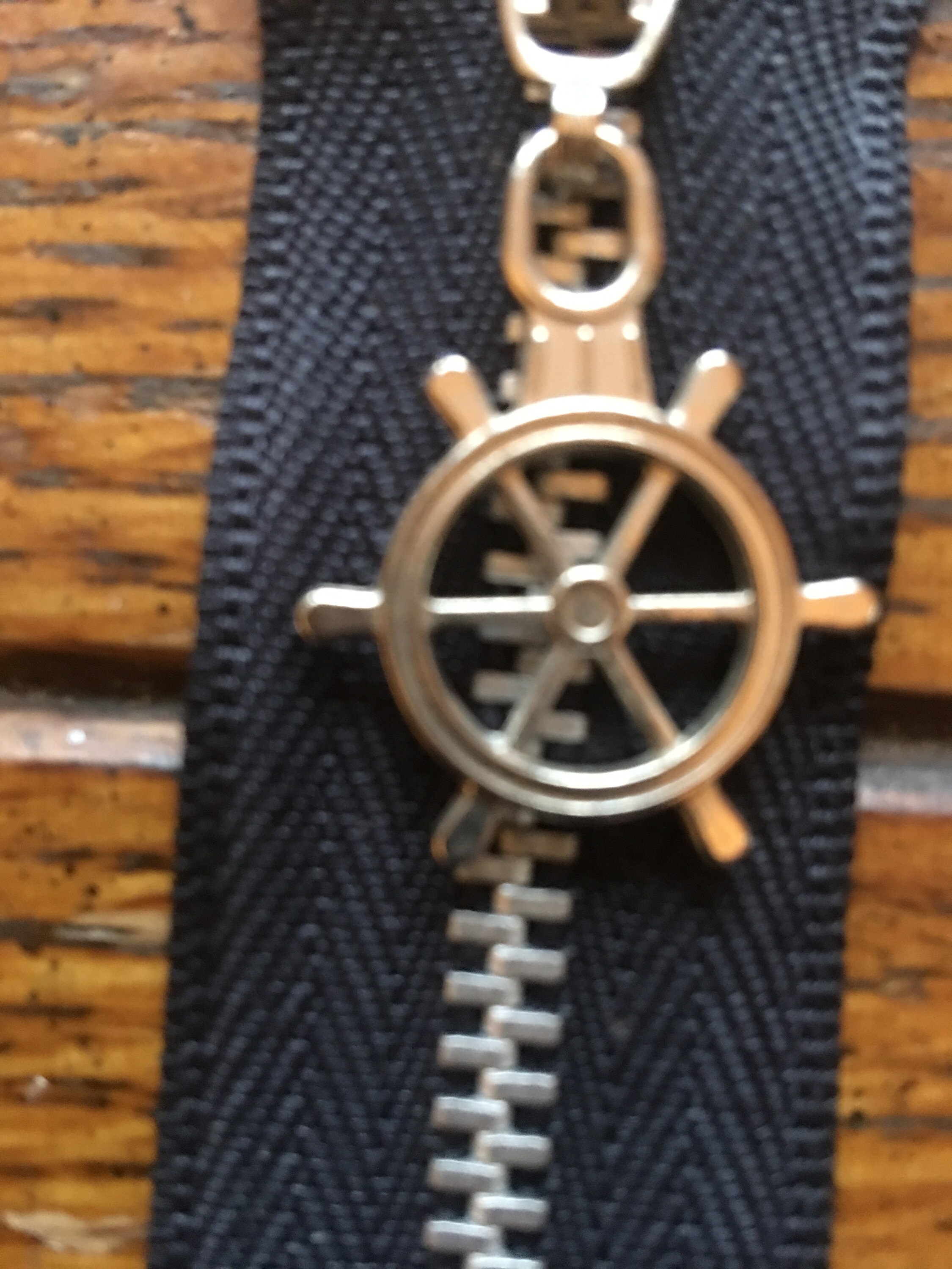 15 Inch Separating Zipper W/ Special Nautical Pull Rare Pull | Etsy