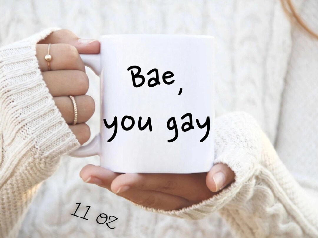 Bae, You Gay Mug Gay Coffee Mug Gay Anniversary Gift Funny Lesbian Gift ...