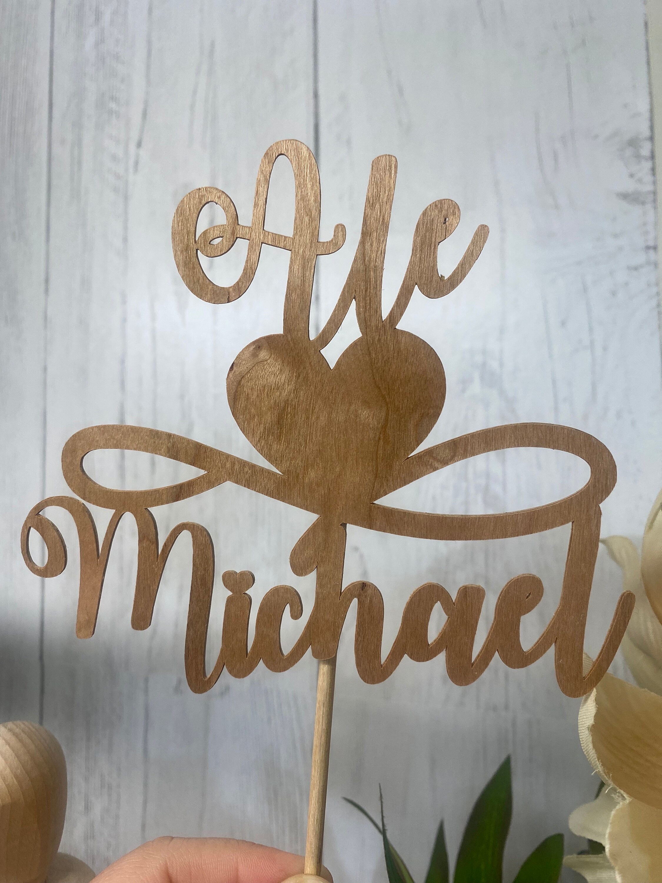 Custom Printed or Cardstock Cake Toppers for Cakes. One Piece Toppers ...