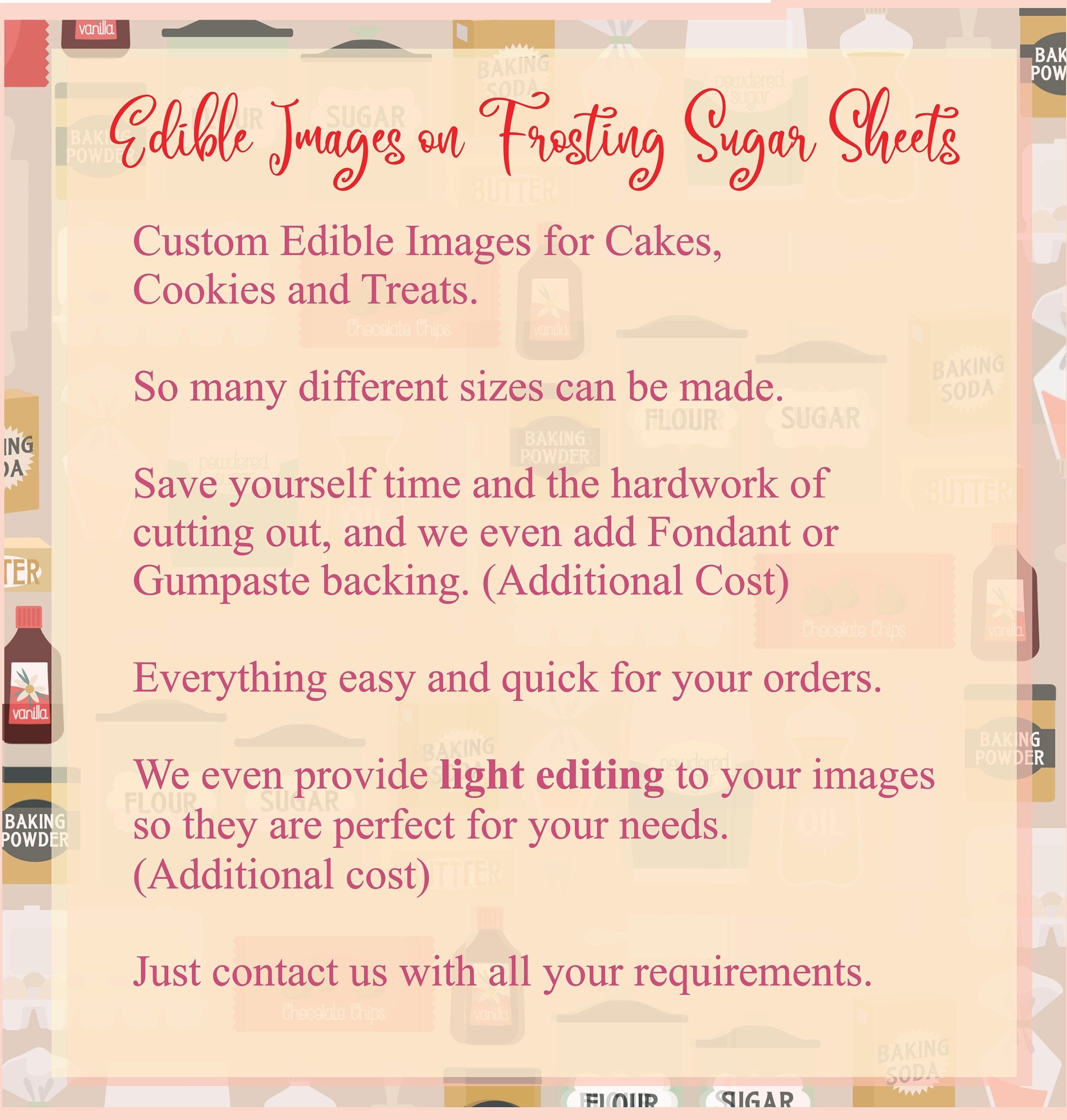 Edible Image Frosting Sugar Sheets - Etsy