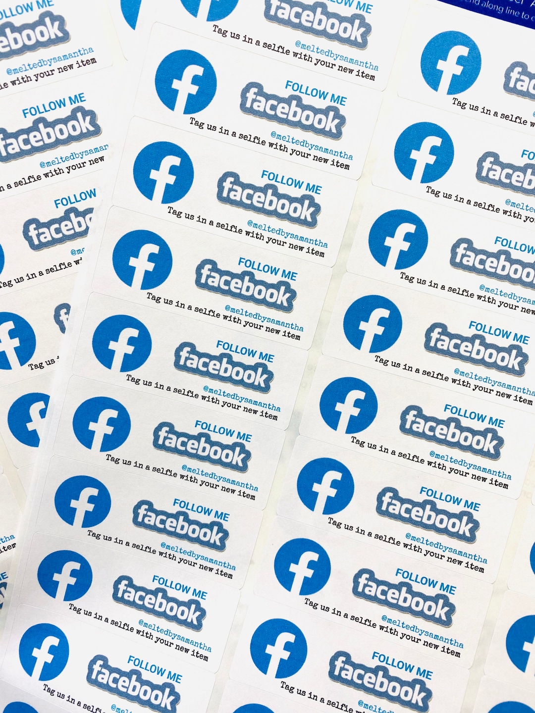 Facebook Personalized Stickers Fb Stickers Follow Me Stickers Shipping ...
