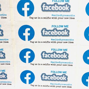 Facebook Personalized Stickers Fb Stickers Follow Me Stickers Shipping ...
