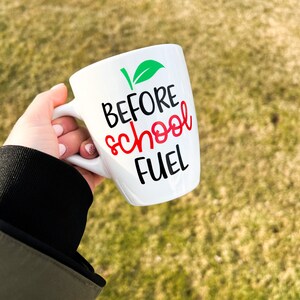 After School Snack Before School Fuel Mug Teachers Wine Glass Teacher ...