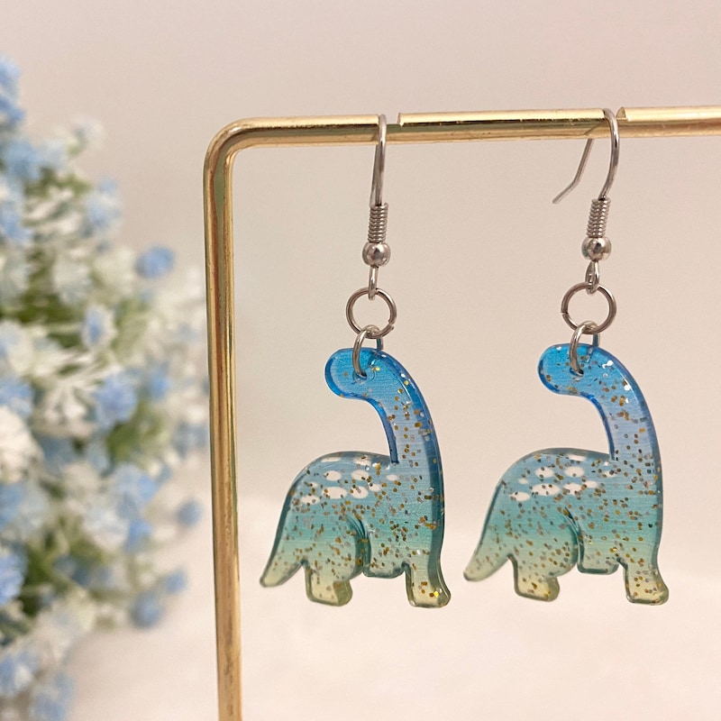 Dinosaur Earrings - Etsy